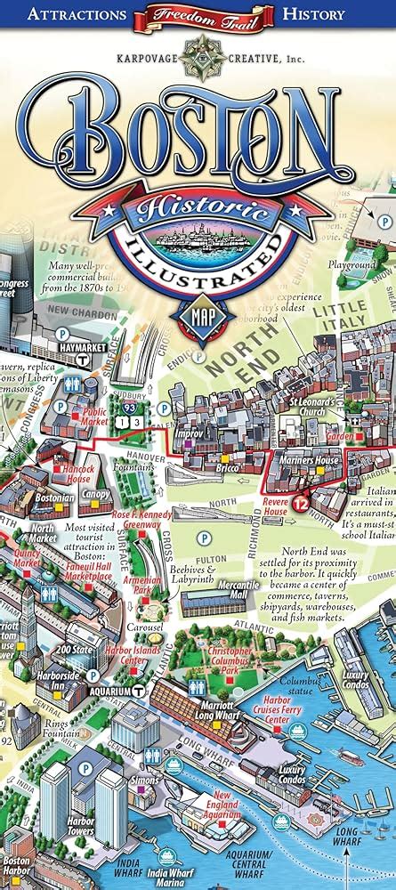 Boston Map Tourist Attractions 60 Photos
