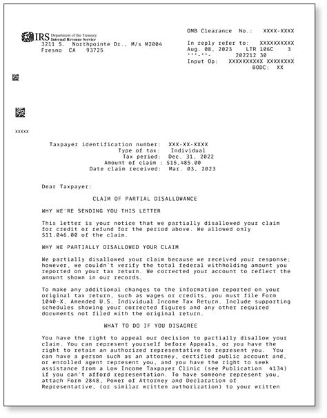 Irs Audit Letter 106c Sample 1