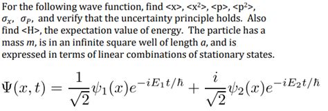 Solved For The Following Wave Function Find Chegg