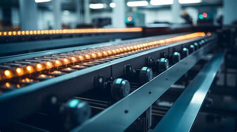 Premium Photo Conveyor Belts Carrying Products Through A Seamless