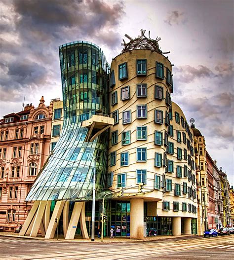Download Spectacular Hdr Image Of The Dancing House Wallpaper