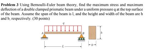 Solved Problem 3 Using Bernoulli Euler Beam Theory Find The