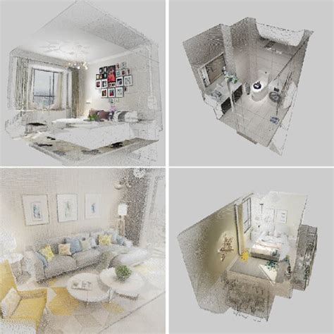 Examples Of Point Cloud Rendering From Various Positions And Different Download Scientific