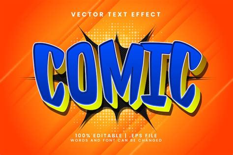 Premium Vector | Comic speech 3d text style effect