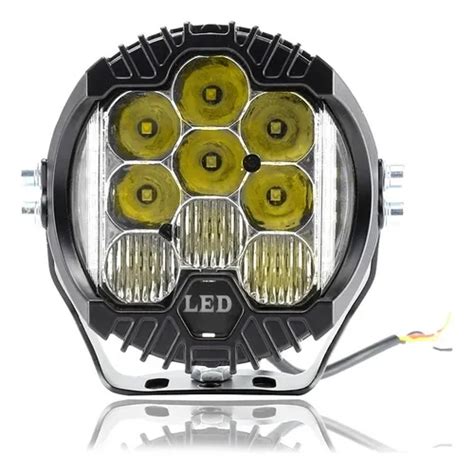 Par Farol Redondo 5 Polegadas Branco Offroad Jeep Led Cree Parcelamento Sem Juros