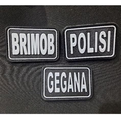 Jual Rubber Patch Polisi Patch Brimob Patch Gegana Ukuran Standar
