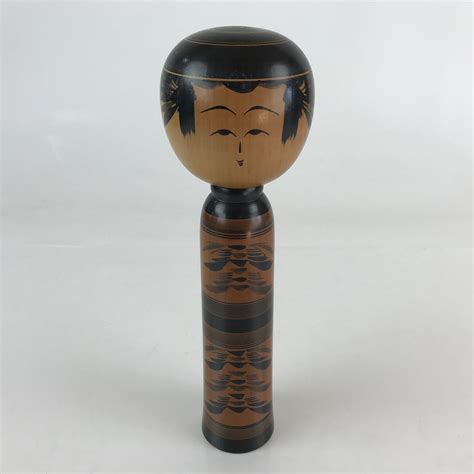 Japanese Wooden Kokeshi Doll Vtg Figurine Traditional Craft Toy Kf598