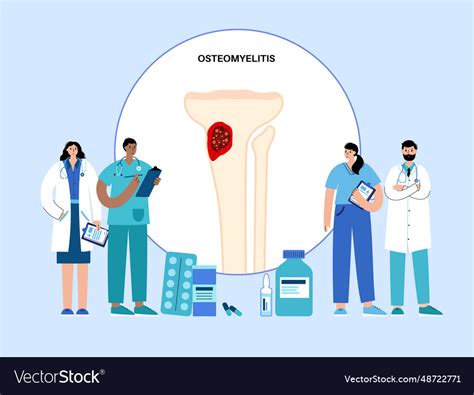 Tibia Bone Osteomyelitis Royalty Free Vector Image