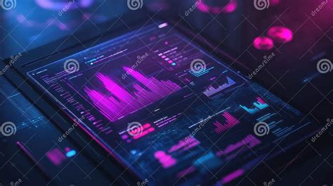 Data Visualization Interface Showcasing Vibrant Charts and Graphs in a Modern Analytical ...