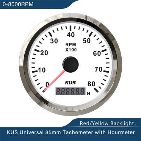 Kus 85mm Tachometer Rpm Gauge Rev Meter With Hour Vicedeal