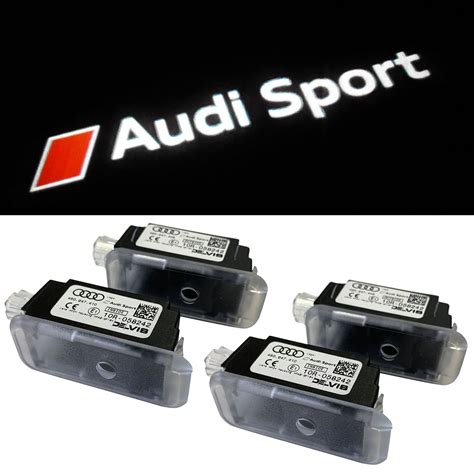 4x Original Audi Sport Led Einstiegsbeleuchtung Tür Logo Projektor