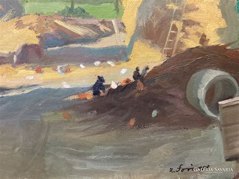 Z Soós István Készülődés A Csépléshez Festmény Galéria Savaria Online Piactér