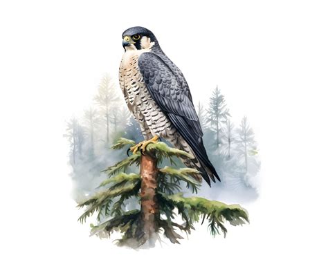 Peregrine Falcon Clipart 12 High Quality S Instant Download