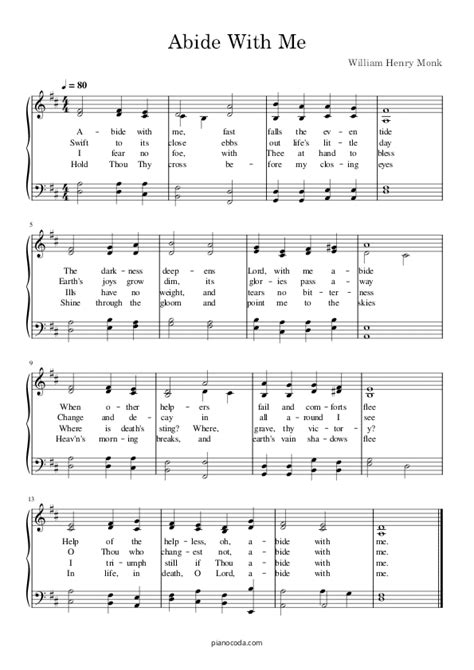 Abide With Me Free Pdf Sheet Music