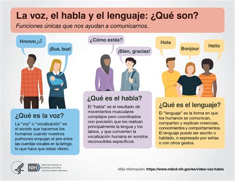 La Voz El Habla Y El Lenguaje ¿qué Son Nidcd