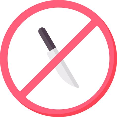 No Sharp Objects Free Signaling Icons
