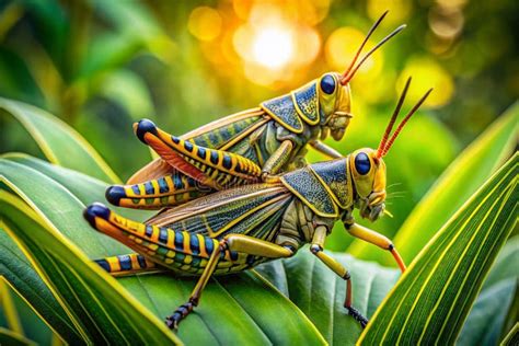 A Striking Closeup Of Two Florida Eastern Lubber Grasshoppers Masterful Rule Of Thirds