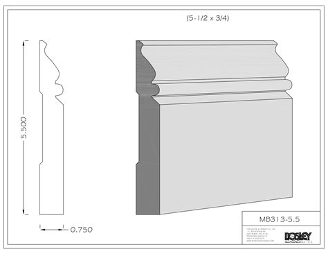 Baseboard 5 12 Bosley Mouldings Manufacturer Of Architectural