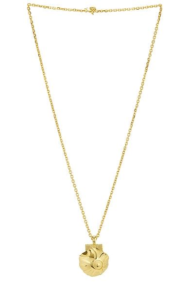 Emilio Pucci Shell Necklace In Oro Lucido And Satinat Fwrd