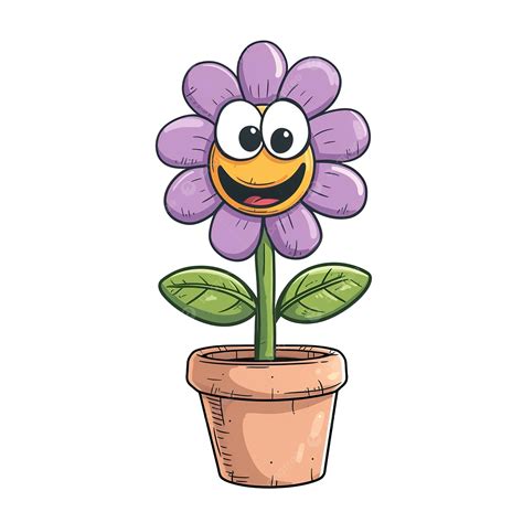 Charcter Holding Flowers