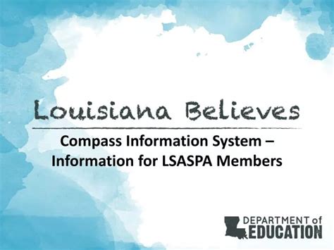 Ppt Compass Information System Information For Lsaspa Members