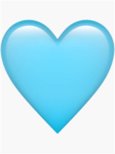 Blue Heart Emoji Sticker For Sale By Normanrockwhale Redbubble