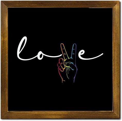 Love Peace Sign Rainbow Lgbt Sign Funny Lgbtq Pride Ts