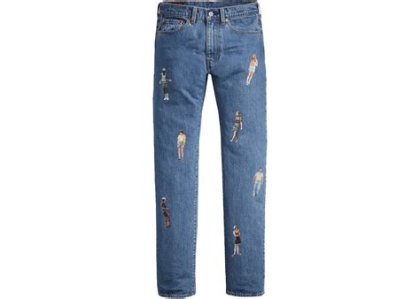Levis X Stranger Things Dad Jeans Blue Mens Ss19 Gb