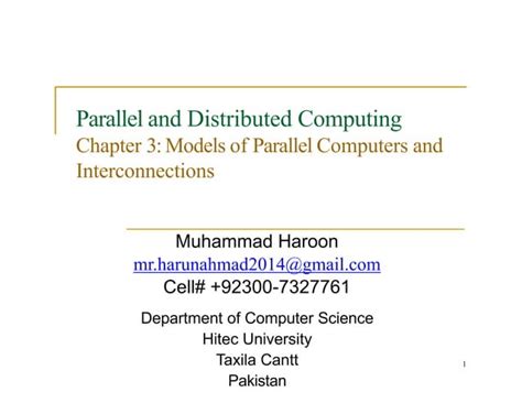 Lecture 05 Chapter 3 Models Of Parallel Computers And