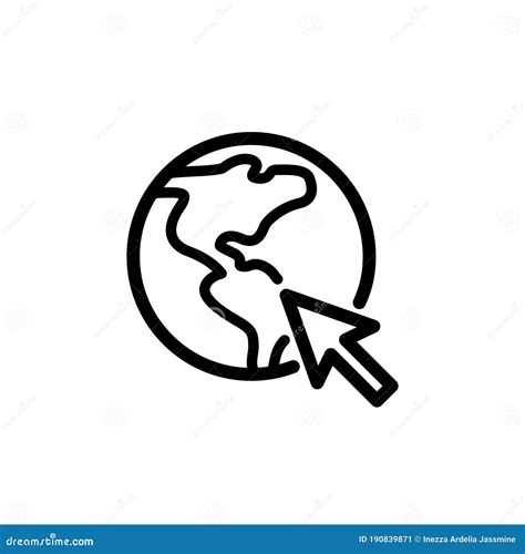 Illustration Vector Graphic Of Globe And Arrow Icon Stock Vector