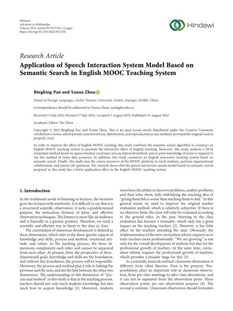 Pdf Application Of Speech Interaction System Model Based On Semantic Pdf Application Of Speech Interaction System Model Based On Semantic