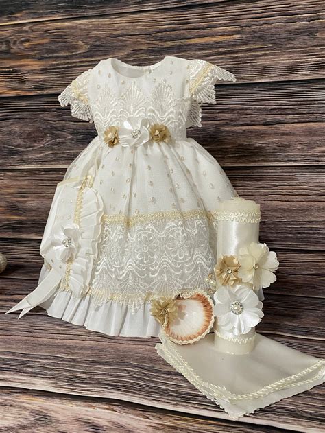 Vestido Para Bautizo Etsy