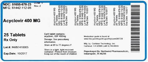Acyclovir Northwind Pharmaceuticals Fda Package Insert