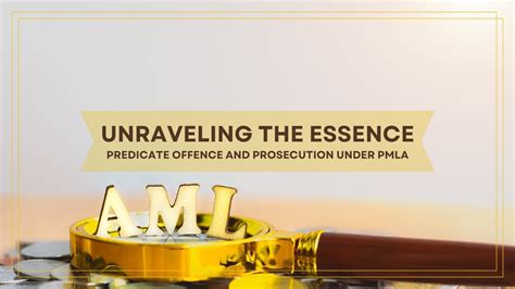 Predicate Offence And Prosecution Under Pmla