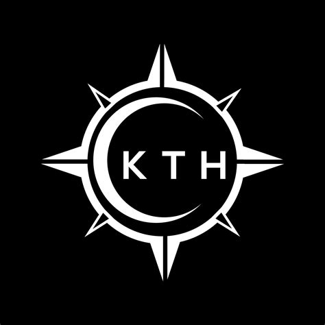 Kth Abstract Technology Circle Setting Logo Design On Black Background Kth Creative Initials