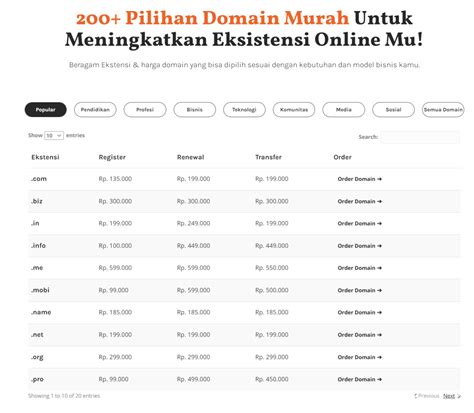 17+ Contoh Domain Selain .com yang Bagus & Wajib Dicoba