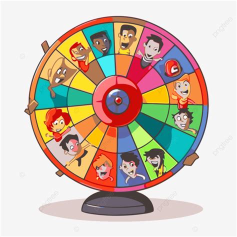 Spin The Wheel Clipart Cartoon Illustrations Of A Fortune Wheel With