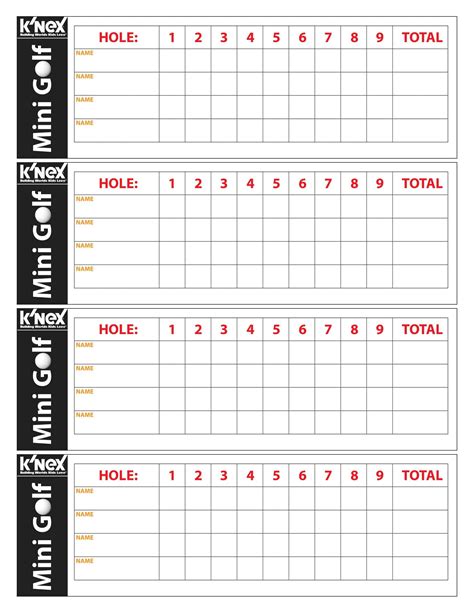 45 Free Printable Golf Scorecard Templates Word Excel Pdf