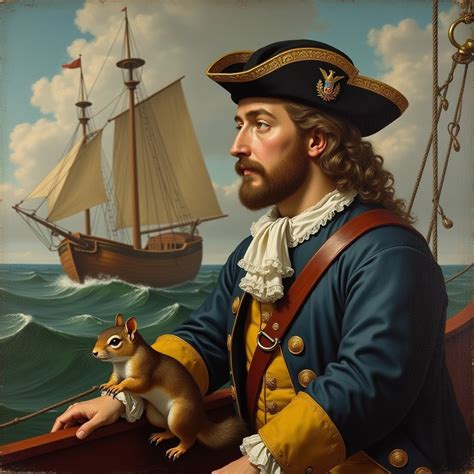 Sailboat Captain With Squirrel Stable Diffusion Online