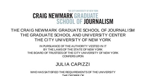 Julia Capizzi On Linkedin Just Received My Master Of Arts From Craig Newmark School Of