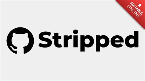 Stripped Github Logo Text Effect Generator