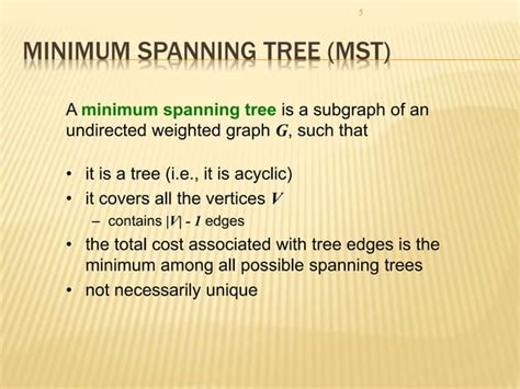Minimum Spanning Tree Pptx
