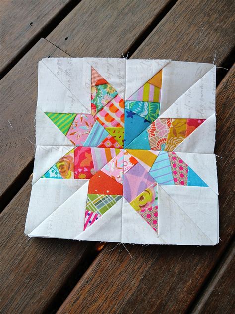 Crazy Patchwork Star Foundation Paper Piecing Fpp Pattern Thimbles