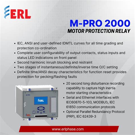 Introducing M Pro Motor Protection Relay By Erlphase Erlphase Power