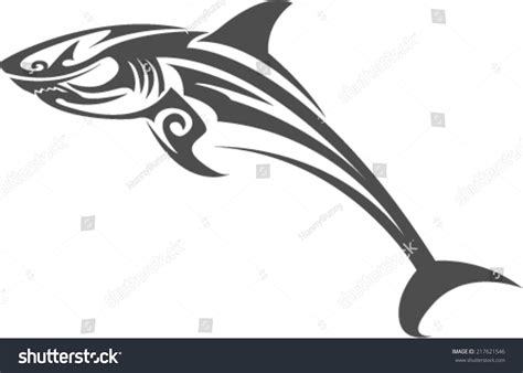 Tribal Shark Stock Vector Royalty Free 217621546 Shutterstock