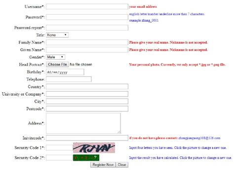 User Interface For Registration Download Scientific Diagram