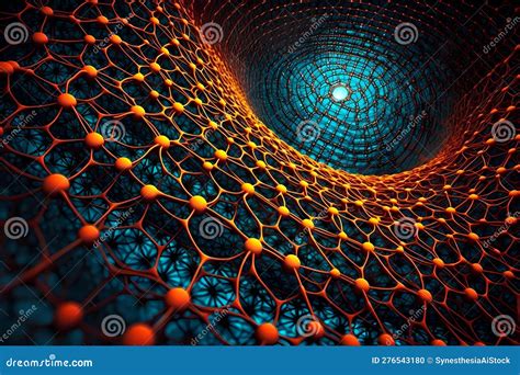 Nanotechnology Structure Of Hexagonal Nano Material Macro Abstract
