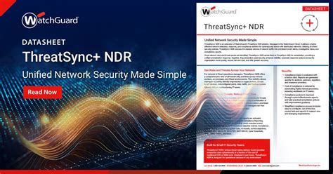 Sebastian Goll On Linkedin Datasheet Threatsync Ndr Watchguard Technologies