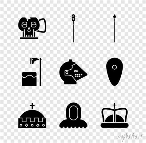 Set Cup From The Skull Medieval Chained Mace Ball Spear King