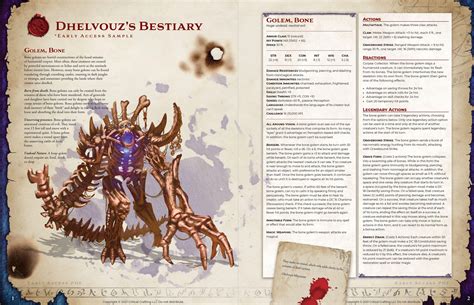 Bone Golem Stat Block [oc] R Dnd